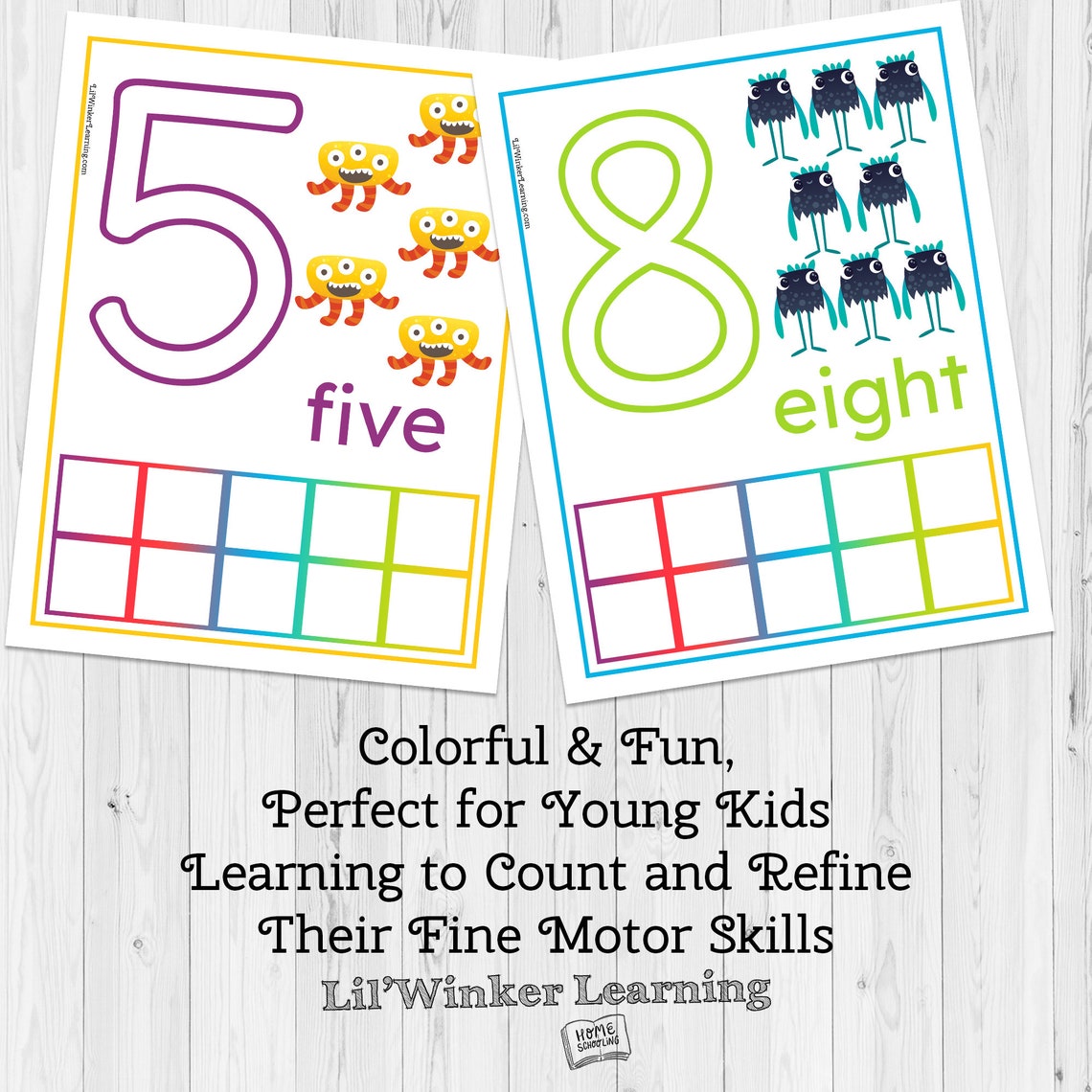 Halloween Counting Ten Frame Playdough Mats Printable Toddler - Etsy