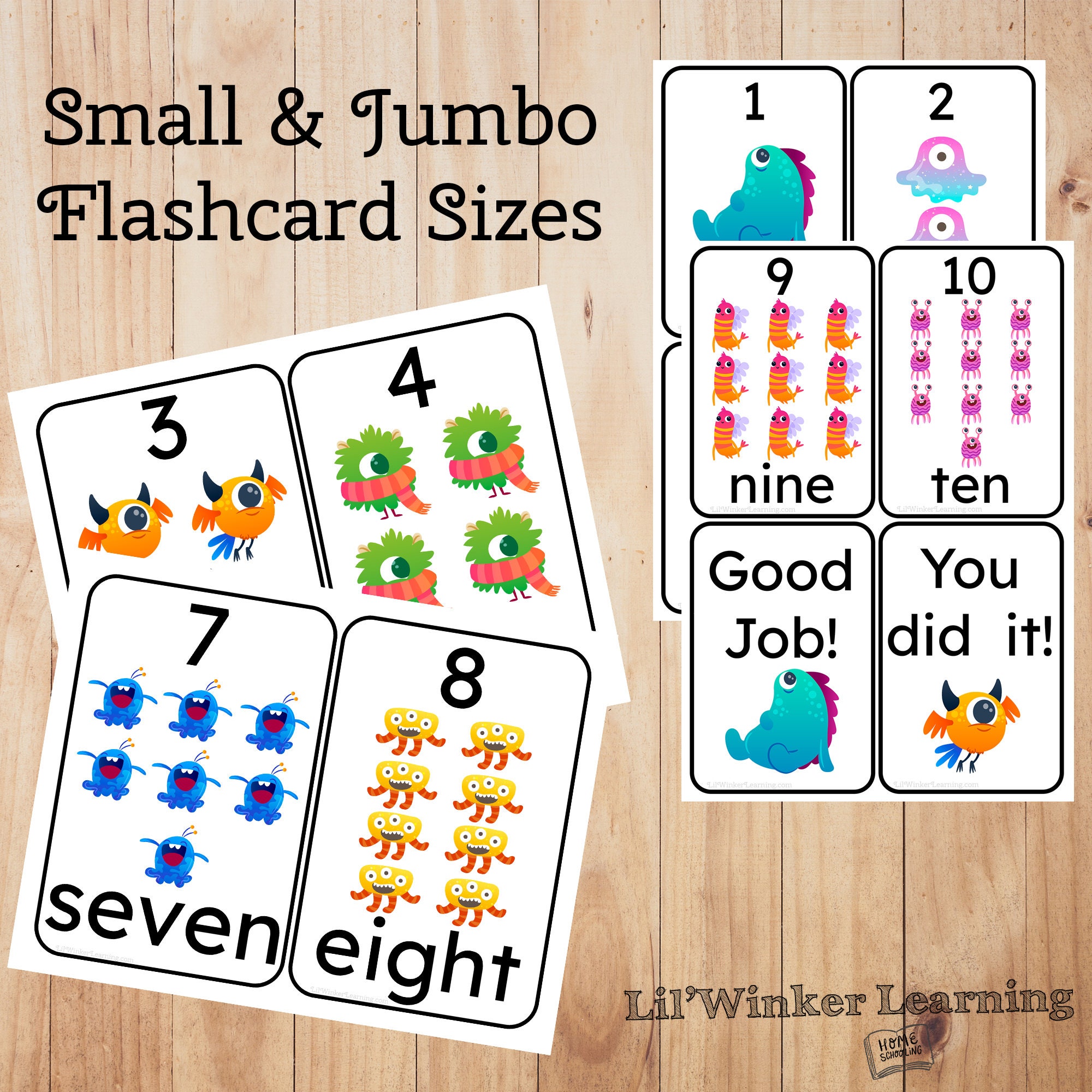 Flash Cards for Toddlers Numbers 1-10 Prek Math Flashcards - Etsy