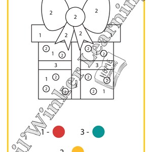 Christmas Color by Number, Math Preschool Activities, Printable Toddler ...