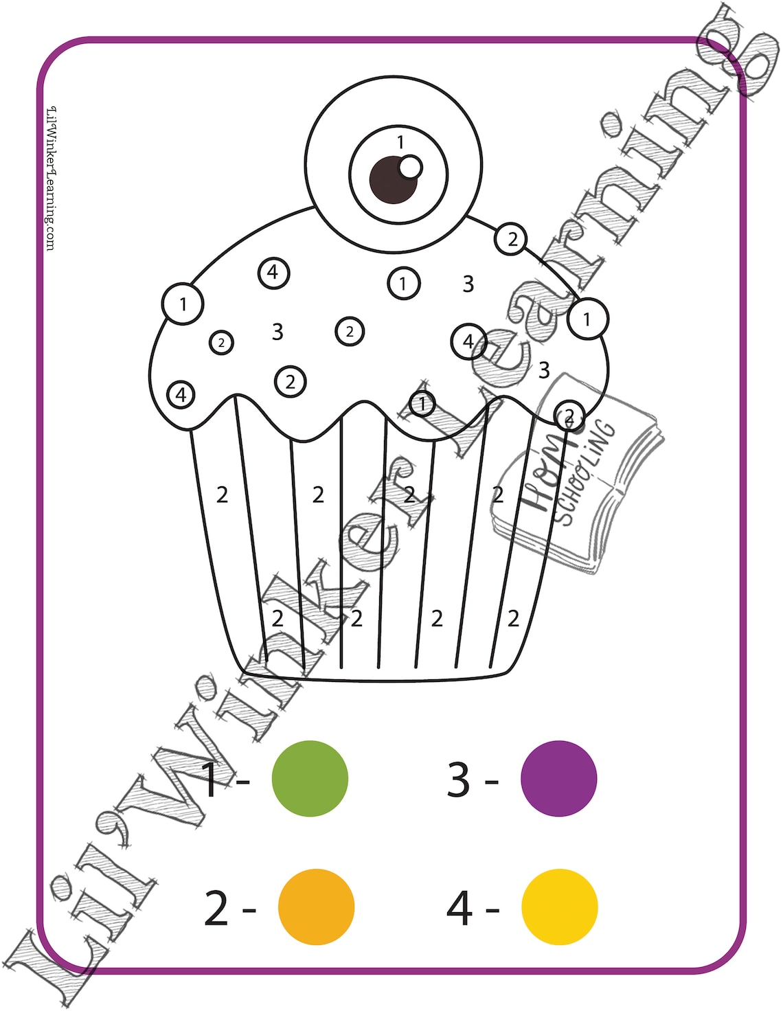 Halloween Color by Number, Printable Toddler Busy Book Activity, Pre-k ...