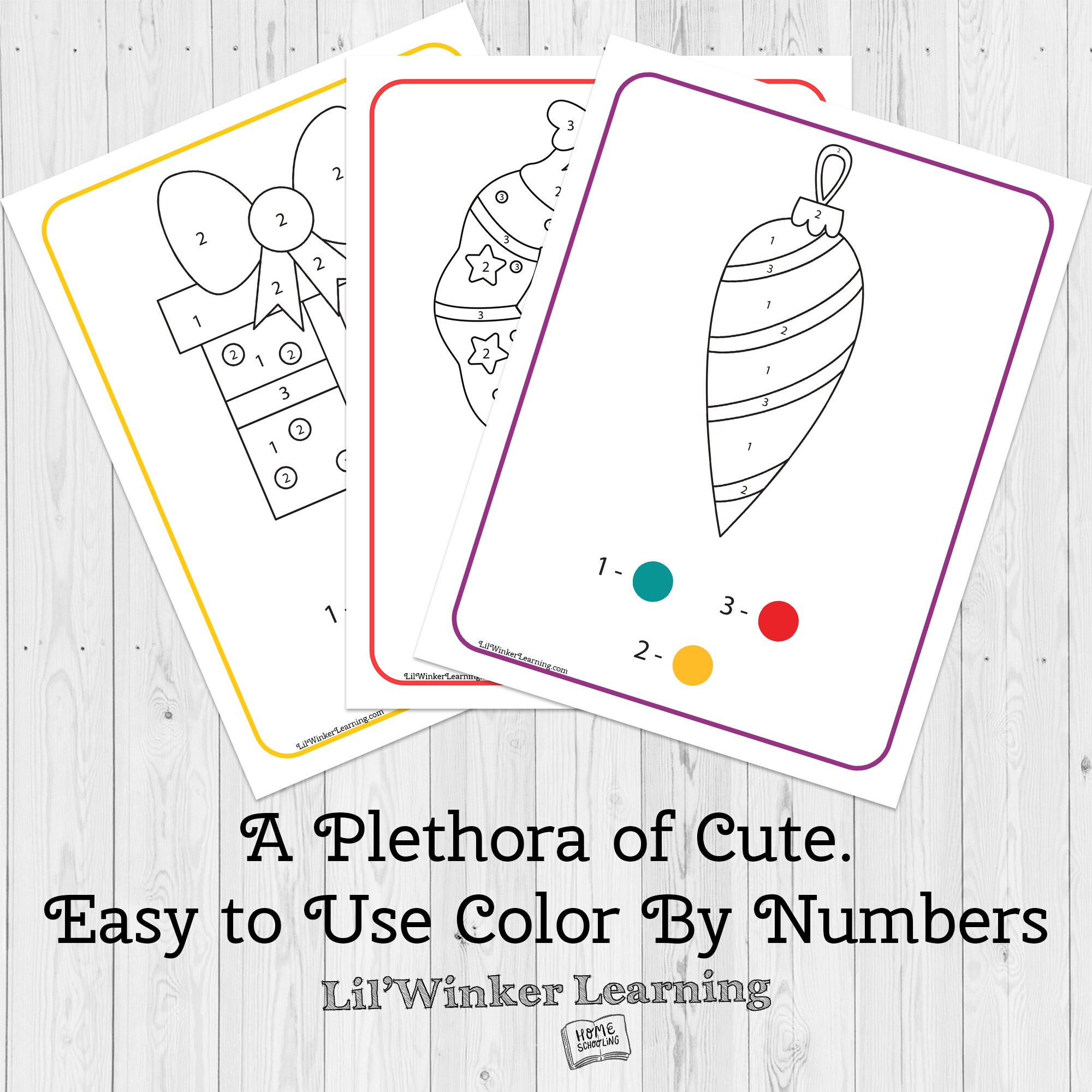 Christmas Color by Number, Math Preschool Activities, Printable Toddler ...