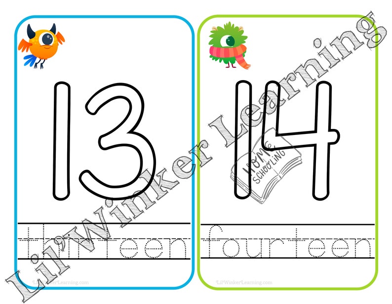 Preschool Worksheets Math Bundle, Number Flashcards for Prek ...