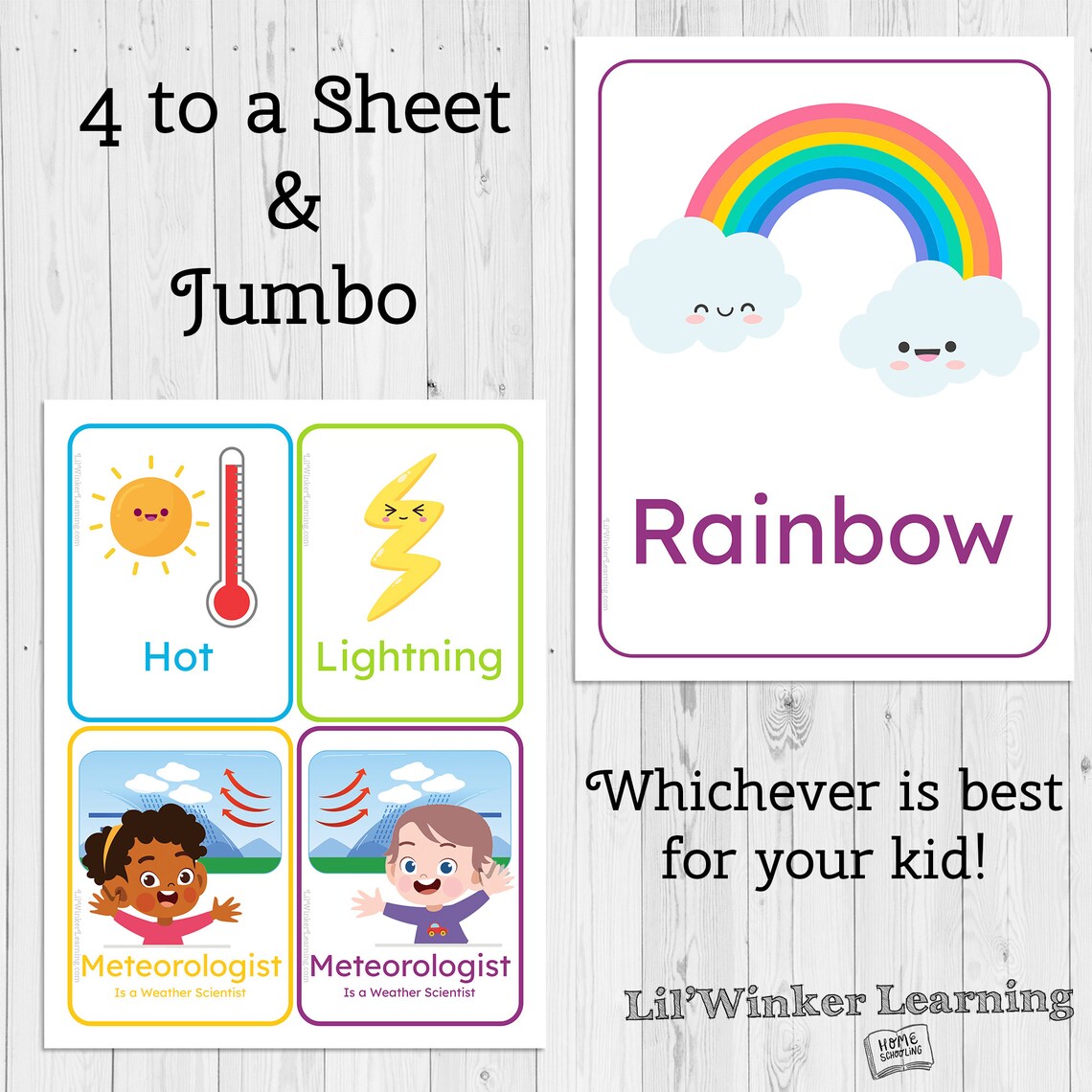Montessori Weather Flashcards 3 Part Weather Cards Printable - Etsy