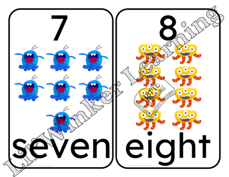 Preschool Worksheets Math Bundle, Number Flashcards for Prek ...