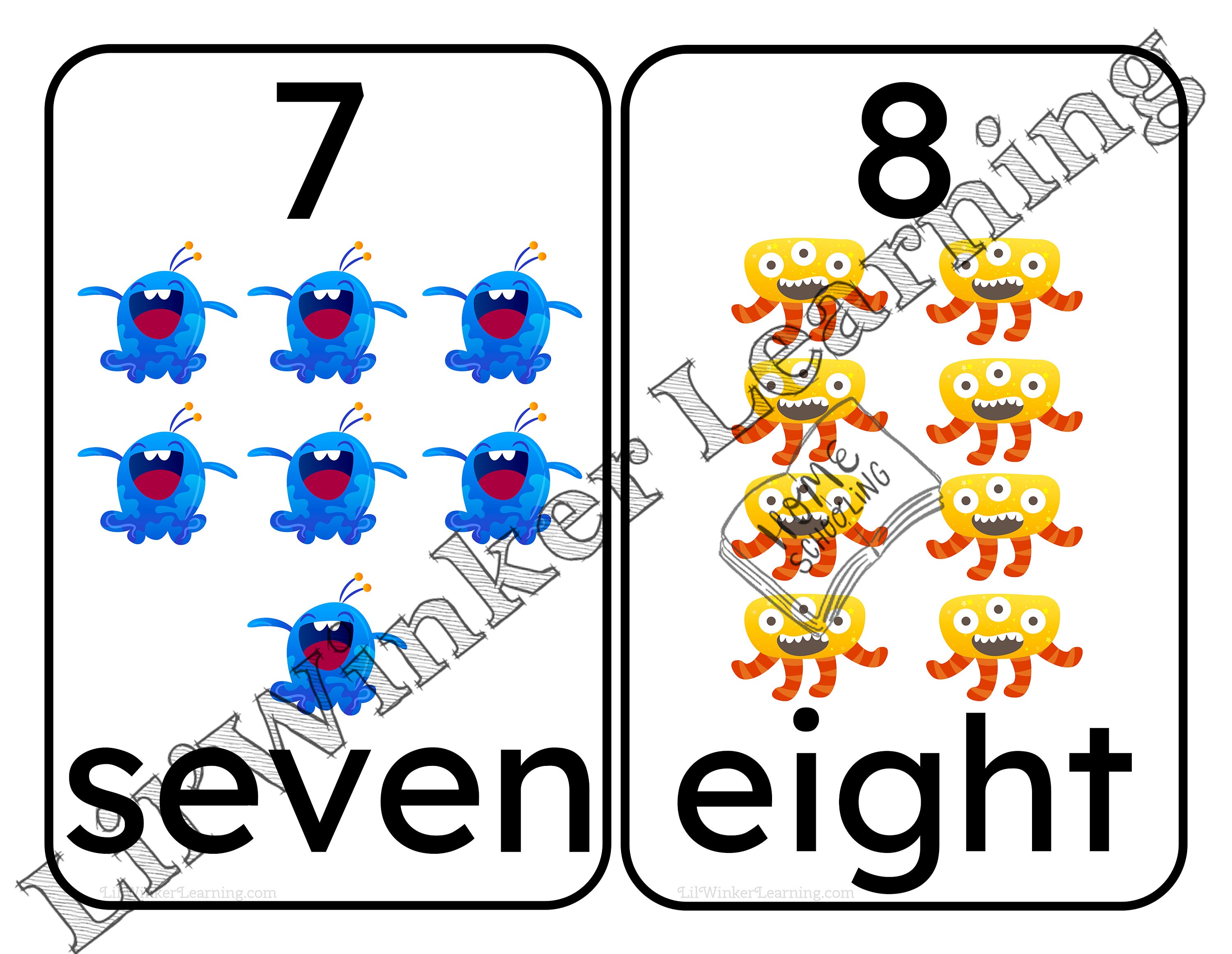 Preschool Worksheets Math Bundle, Number Flashcards for Prek ...