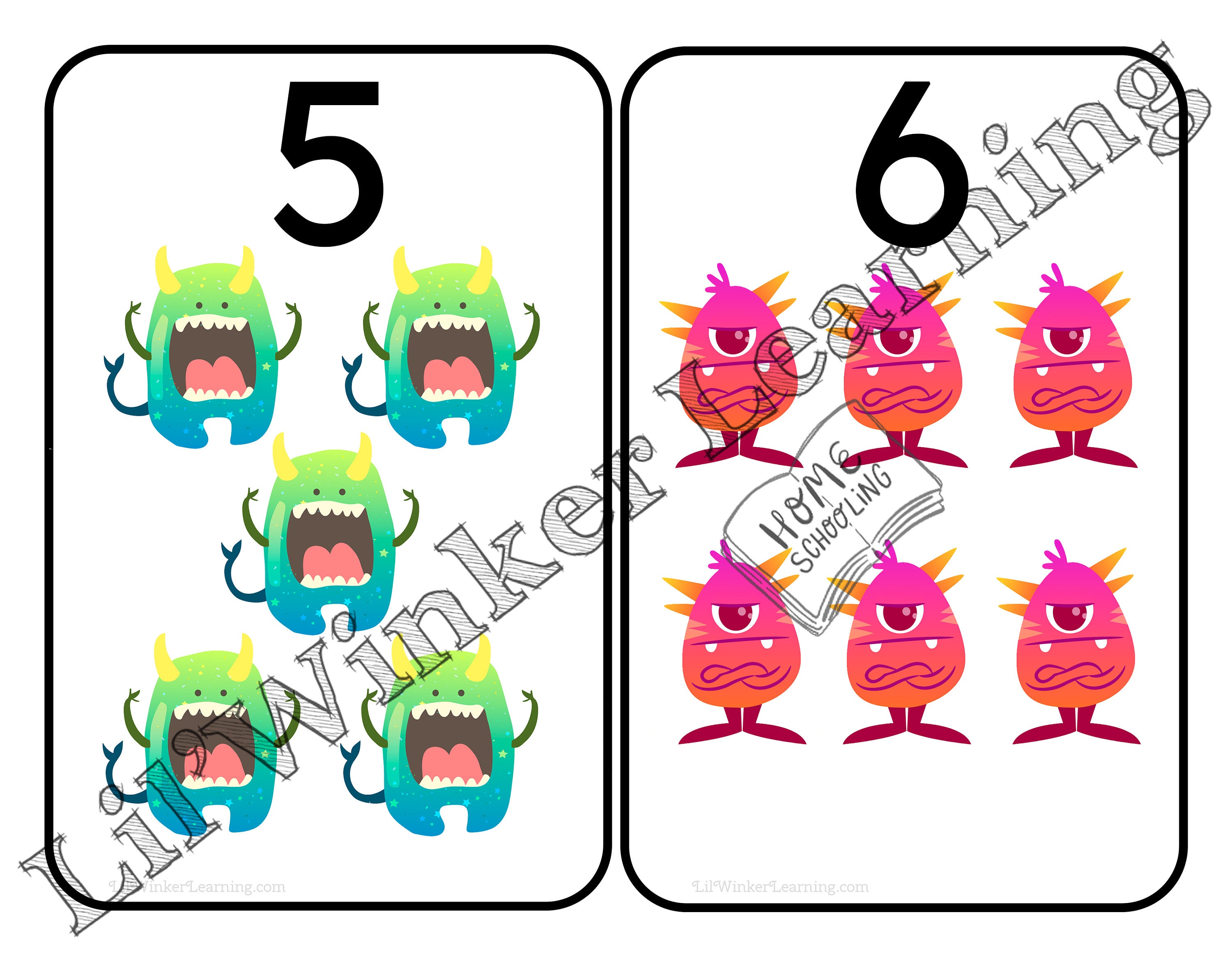 Preschool Worksheets Math Bundle, Number Flashcards for Prek ...