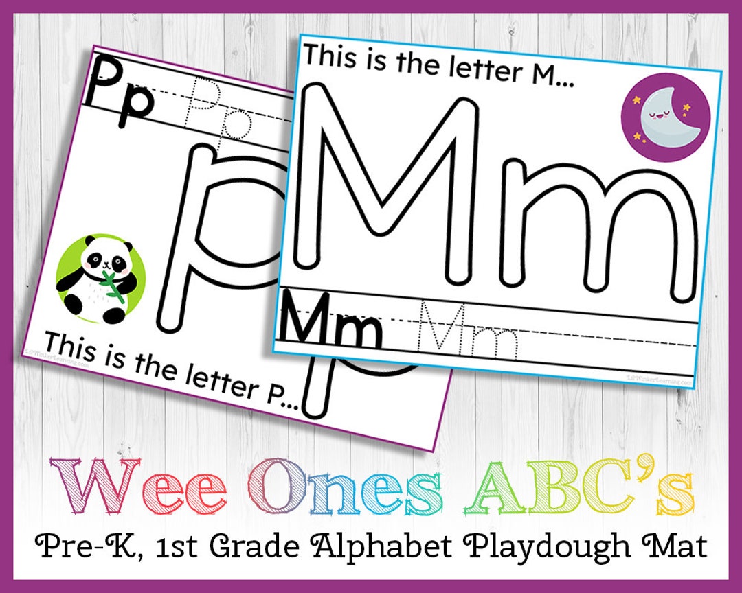 Alphabet Playdough Mat Letter Recognition Preschool - Etsy