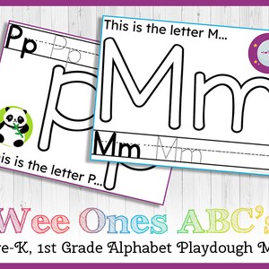 Alphabet Playdough Mat Letter Recognition Preschool - Etsy