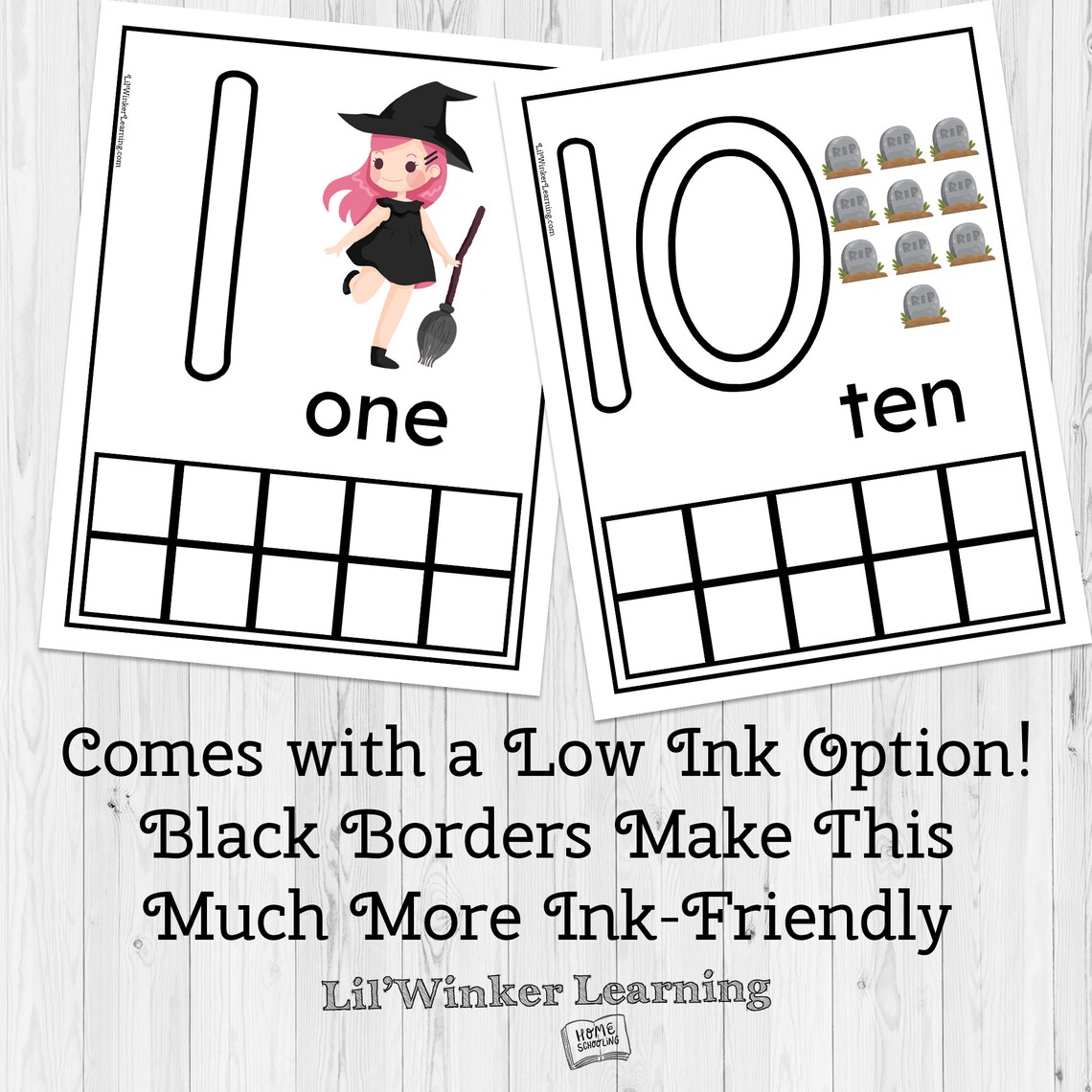 Halloween Counting Ten Frame Playdough Mats Printable Toddler - Etsy