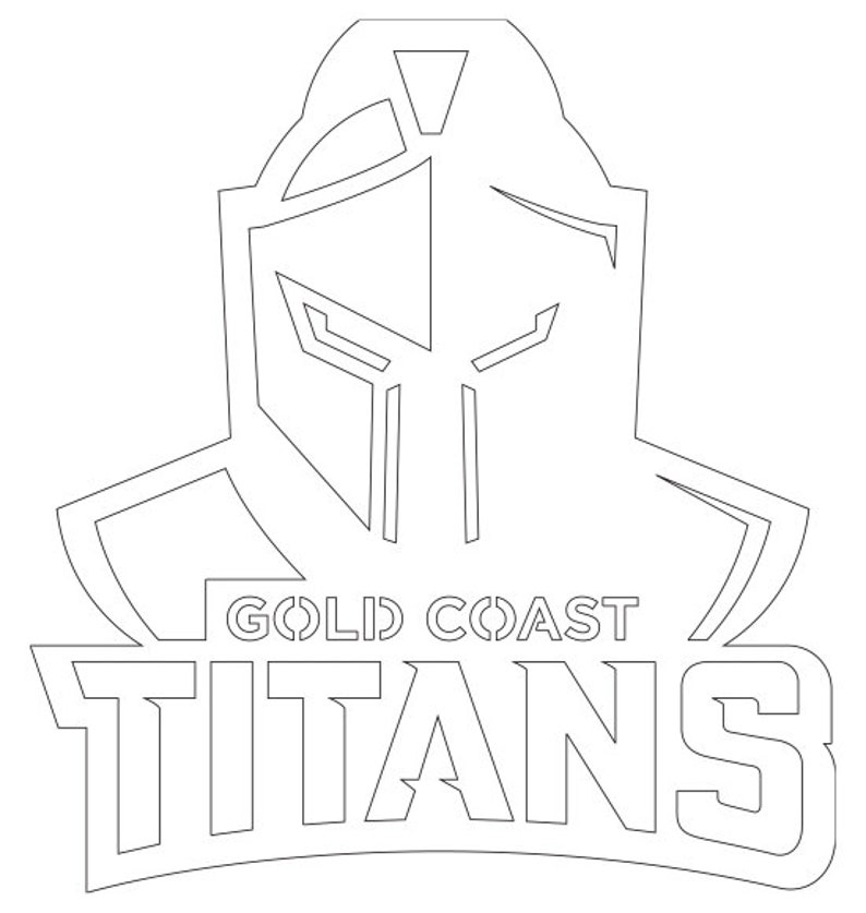 Gold Coast Titans Logo CNC Template DXF Cdr for Plasma Laser Cut as One ...