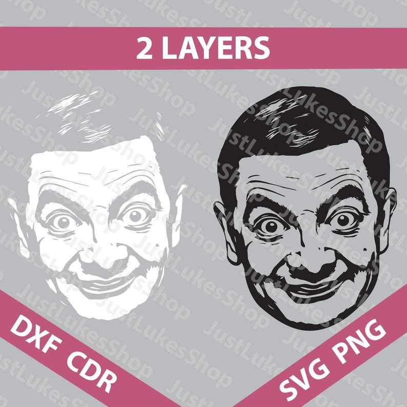 Mr Bean Svg , Cricut , Multi Layered Digital File , Rowan Atkinson Svg ...