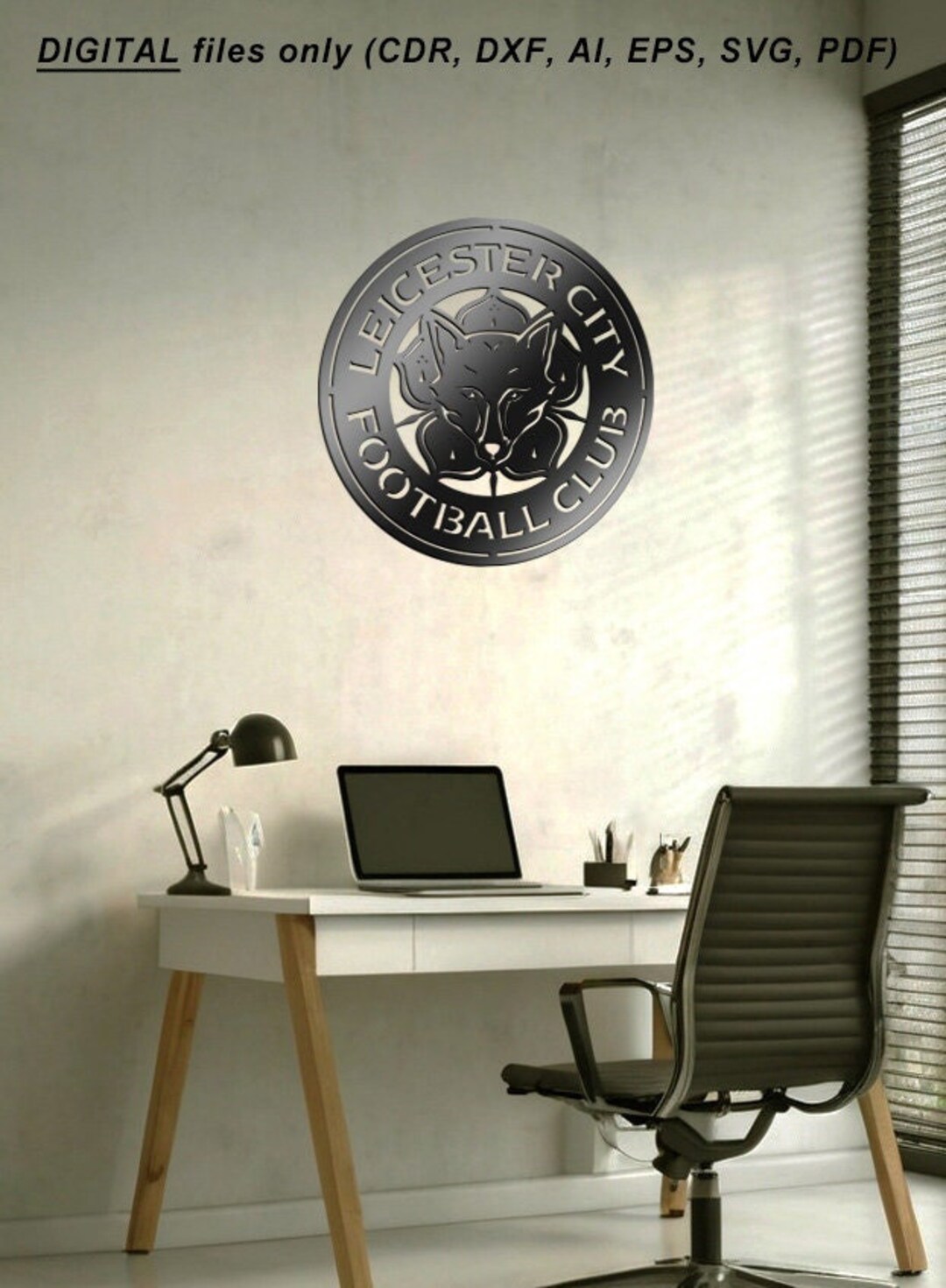 Leicester City Logo CNC Template DXF Cdr for Plasma Laser Cut as One ...