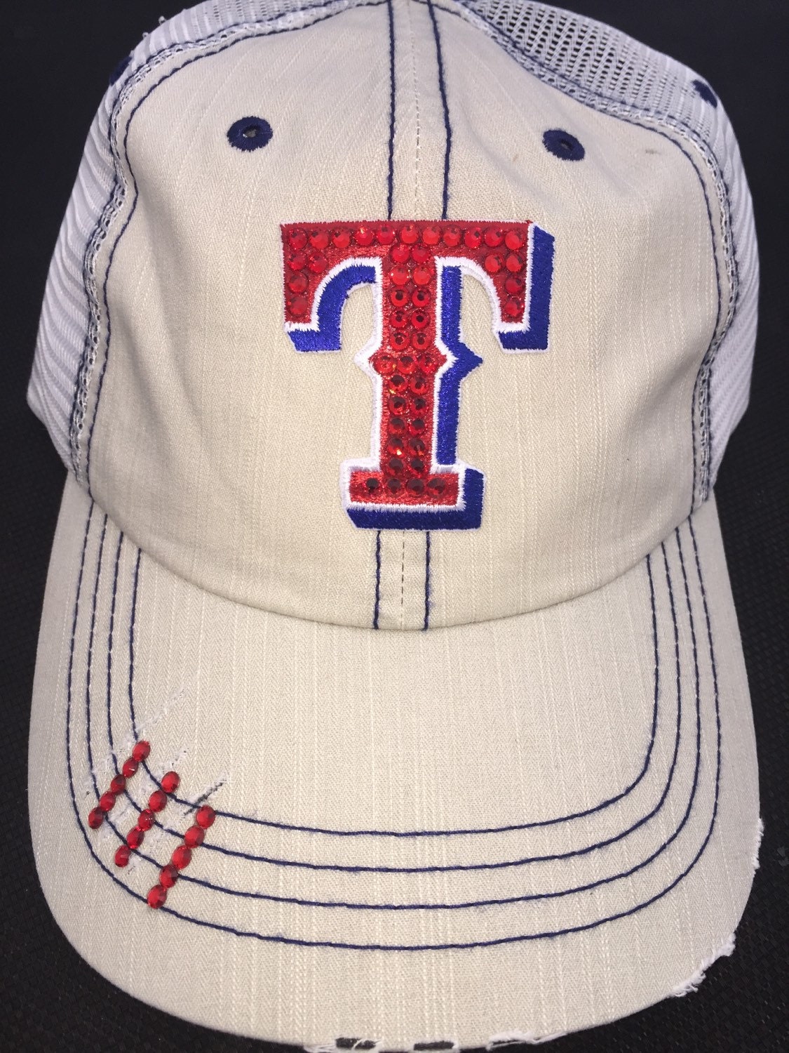 TEXAS RANGERS Bling Baseball Hat - Etsy