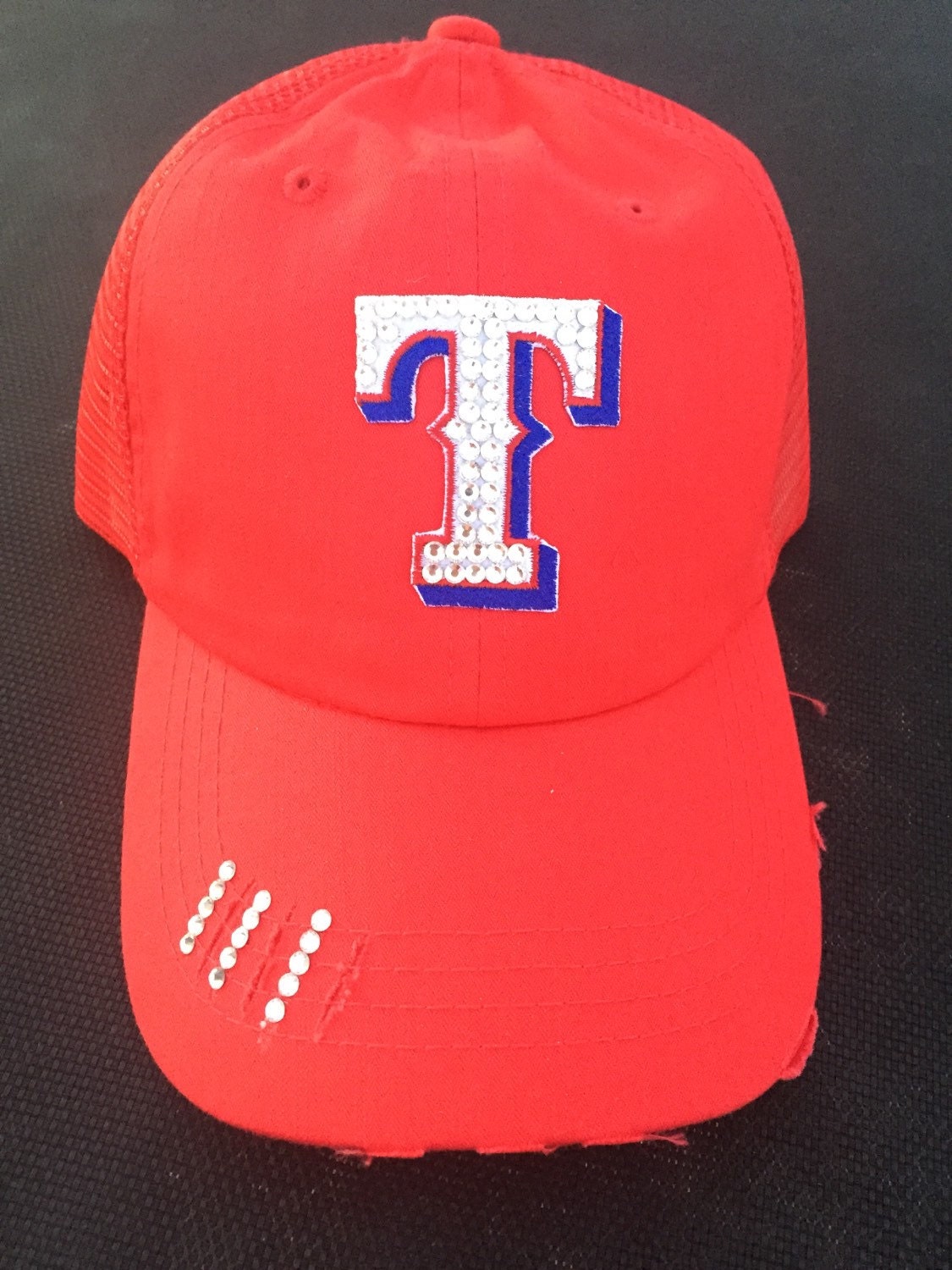 TEXAS RANGERS Bling Baseball Hat - Etsy