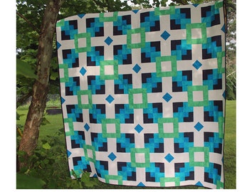 Floating Blocks Quilt Pattern - Modern Quilting Design, Instant PDF ...