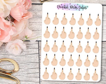 Middle Finger Emoji Stickers | Etsy