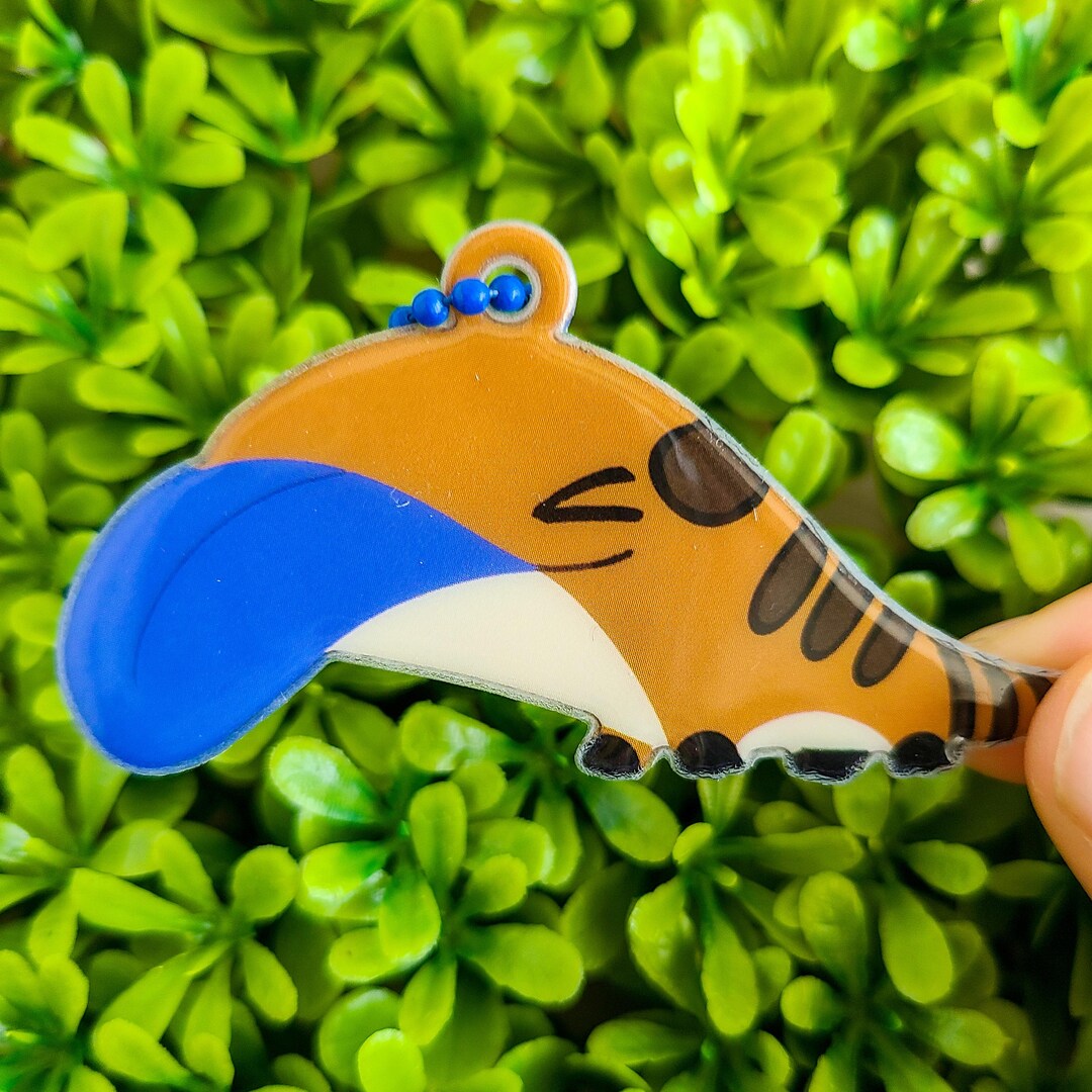 Silly Blue Tongued Skink || Puffy Squish Plastic Keychain Charm - Etsy
