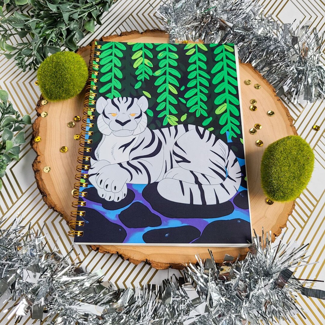 Jungle White Tiger Reusable Sticker Book - Etsy