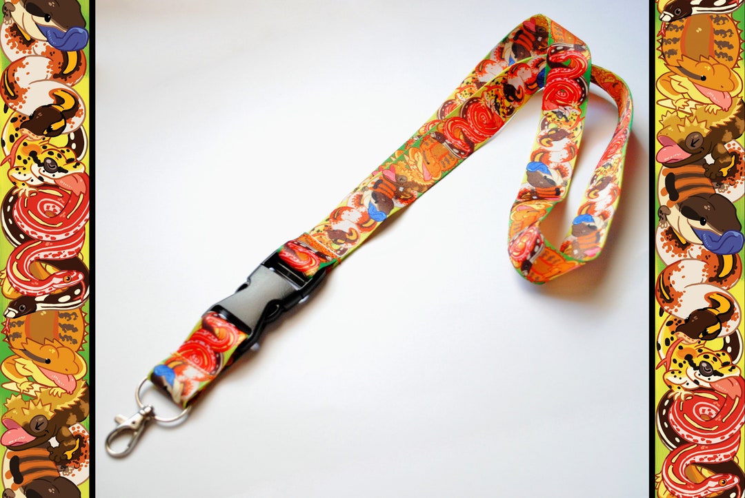 Pet Reptile Breakaway Lanyard || Bearded Dragon || Ball Python || Blue ...
