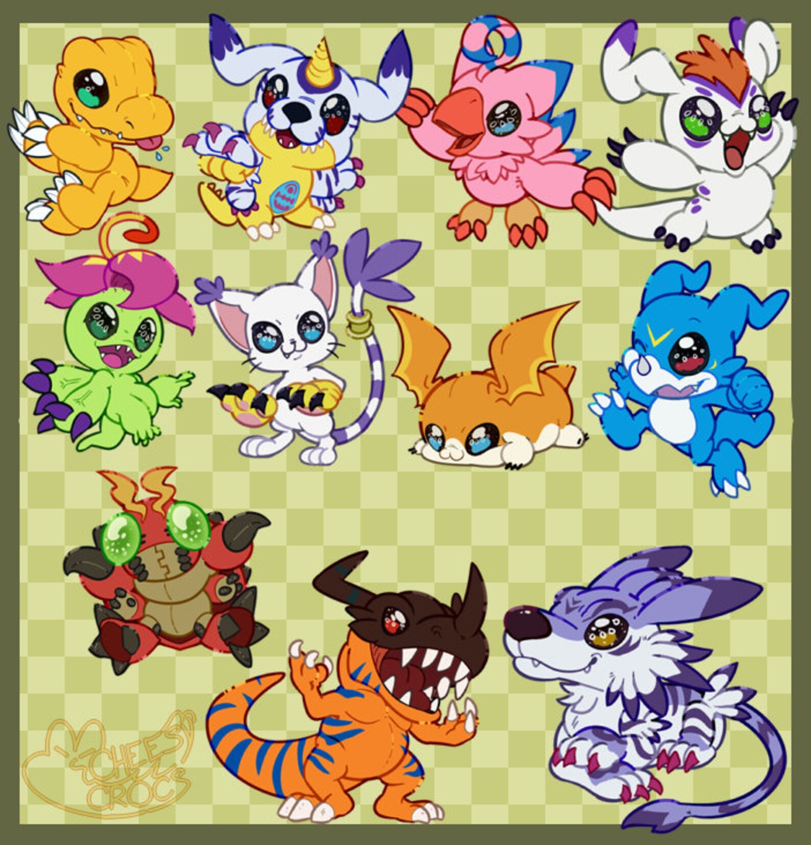 Digimon Vinyl Stickers - Etsy