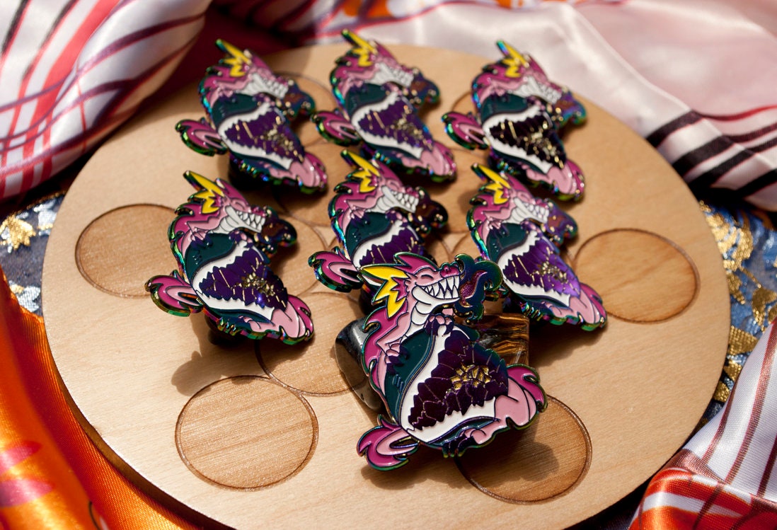 Geode Drake Enamel Pin - Etsy