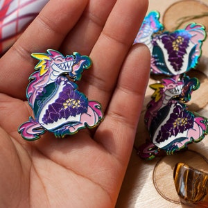 Geode Drake Enamel Pin - Etsy