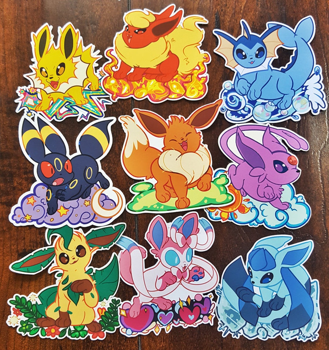 Eevee Vinyl Sticker Eevolution Waterproof Pokemon Decal Fade Resistant ...