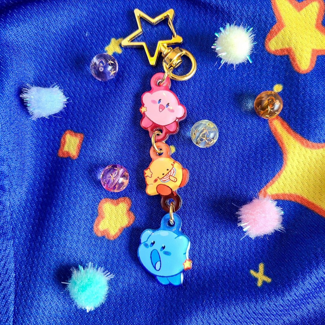 Colorful Kirby Acrylic Keychain Charm - Etsy