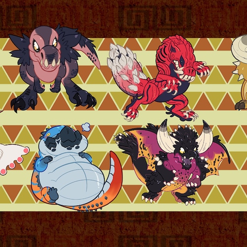 Monster Hunter World Vinyl Stickers - Etsy