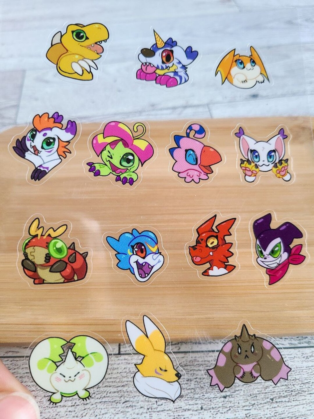 Digimon Monsters Clear Sticker Sheet - Etsy