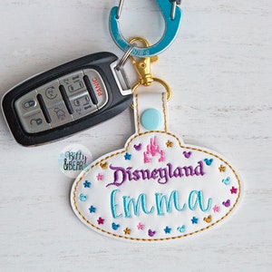 Disney Inspired 50th Castle Nametag, Personalized Bag Tag, Name Tag ...