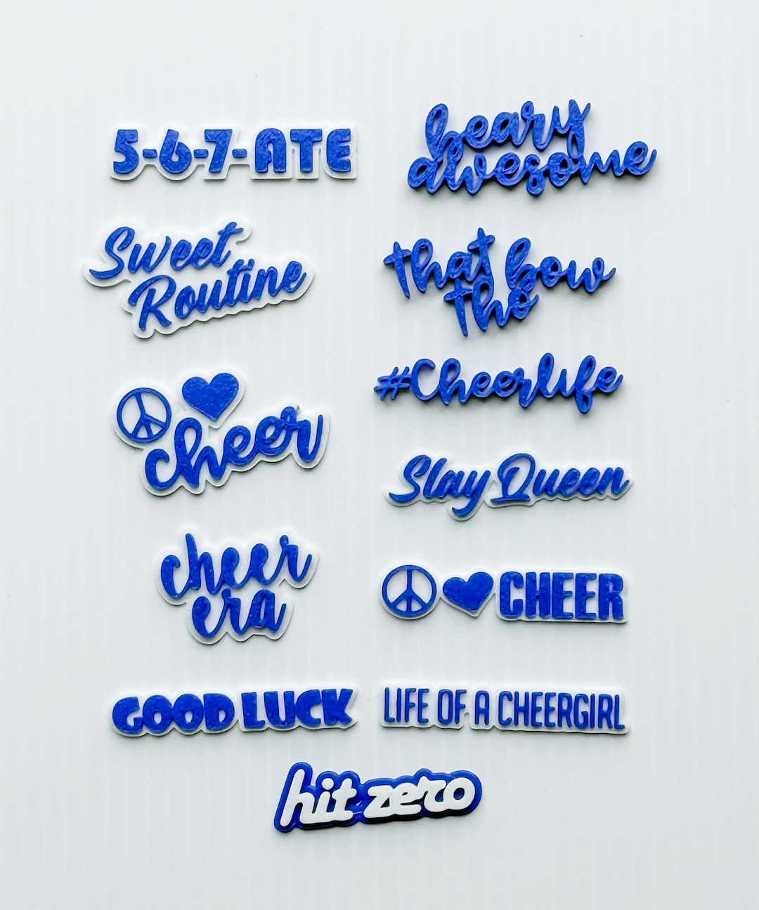 3D Printer .STL Files Cheer Pin Words for Charms, Digital File, **NO ...