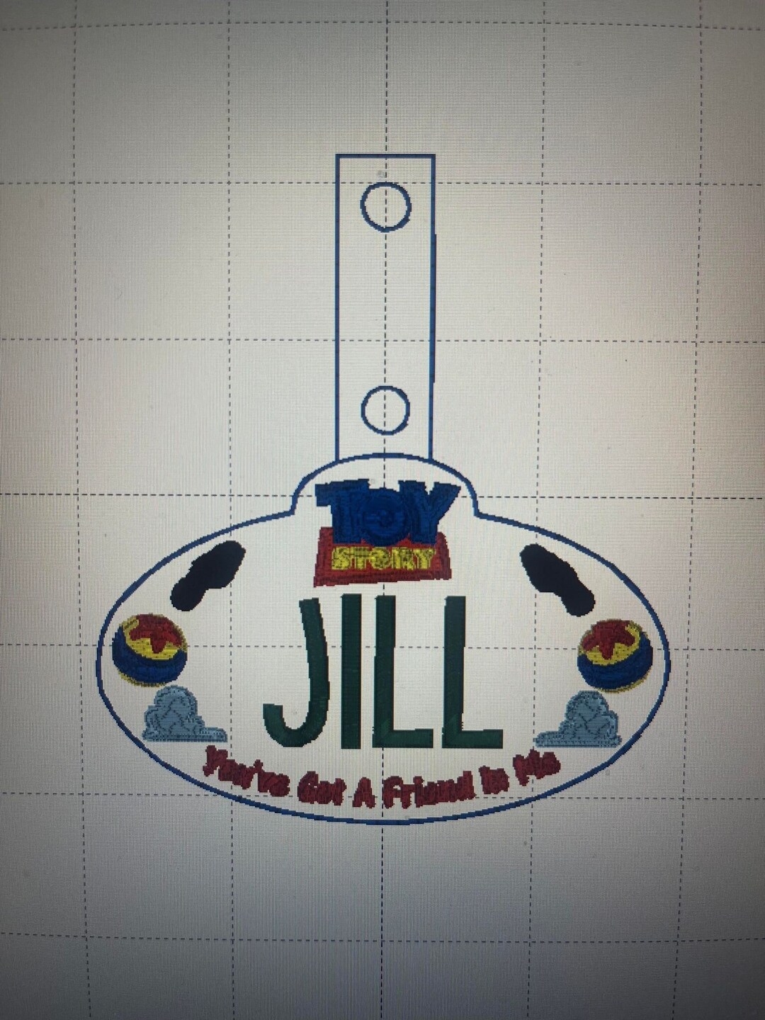 Toy Story Inspired Nametag, Personalized Bag Tag, Name Tag, Keychain ...