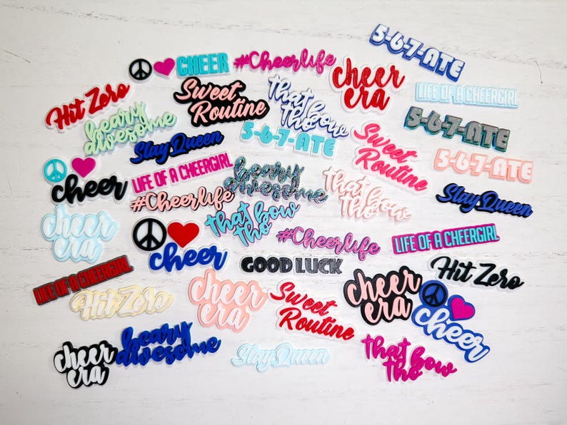 Cheer Pin Word Charms, Summit Charms, 3D Printed Charms, Embellishments ...