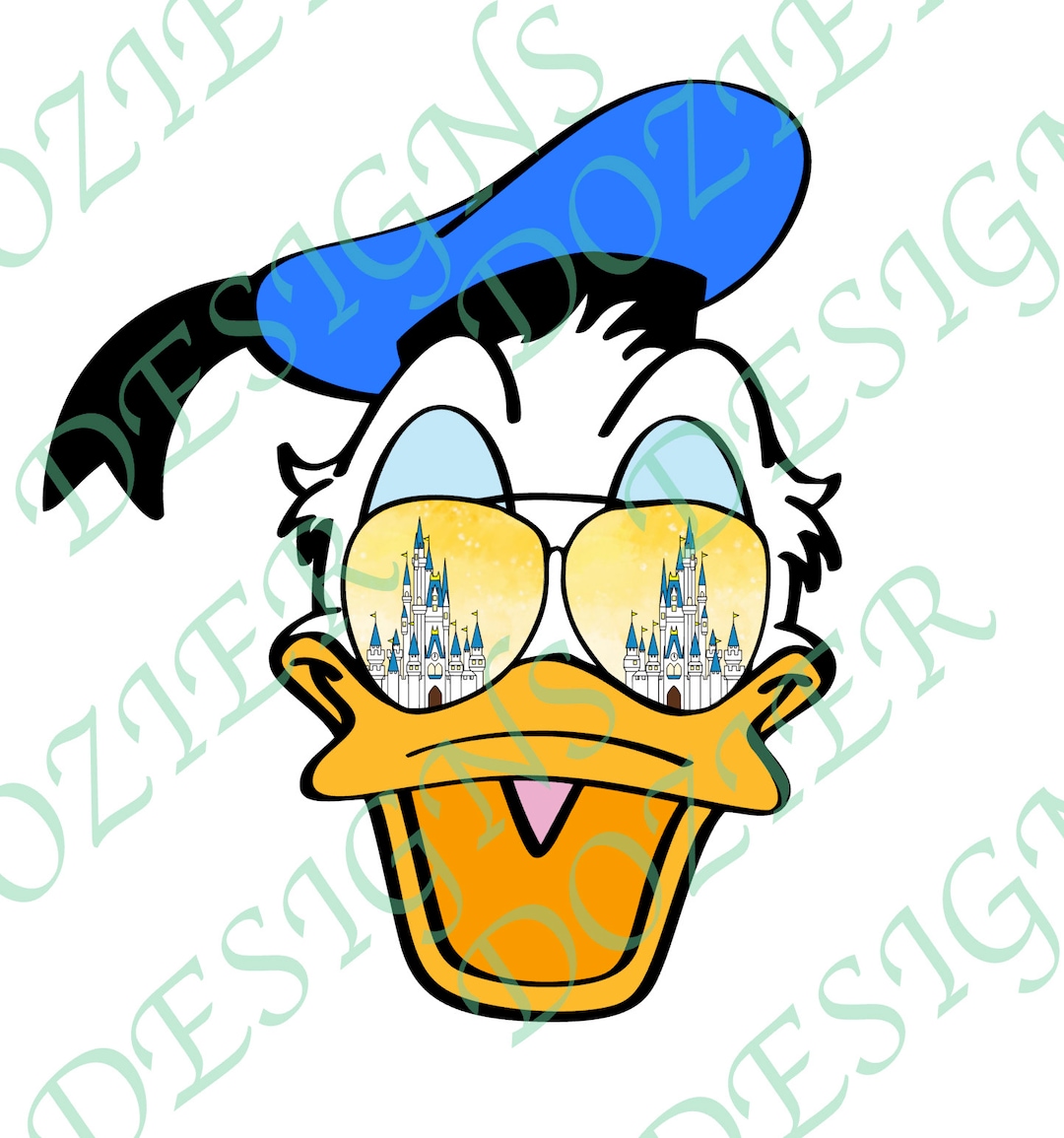 Donald Duck Castle Glasses SVG/PNG Digital File Download, Silhouette ...