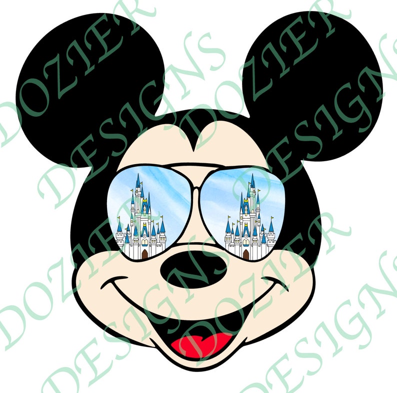 Mickey Mouse Castle Sunglasses SVG/PNG - Etsy
