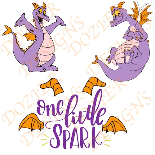 Epcot Figment Inspired SVG Epcot Shirt One Little Spark - Etsy