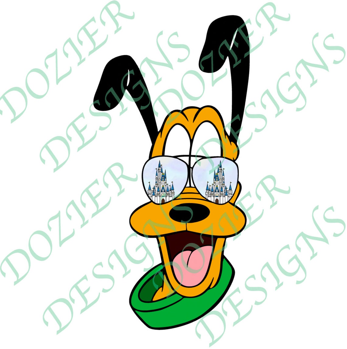 Pluto Castle Glasses SVG/PNG Digital File Download, Silhouette, Circuit, Sublimation, HTV Files ...