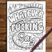Sweary Coloring Page , Swearing Coloring Pages, Sweary Coloring Book ...