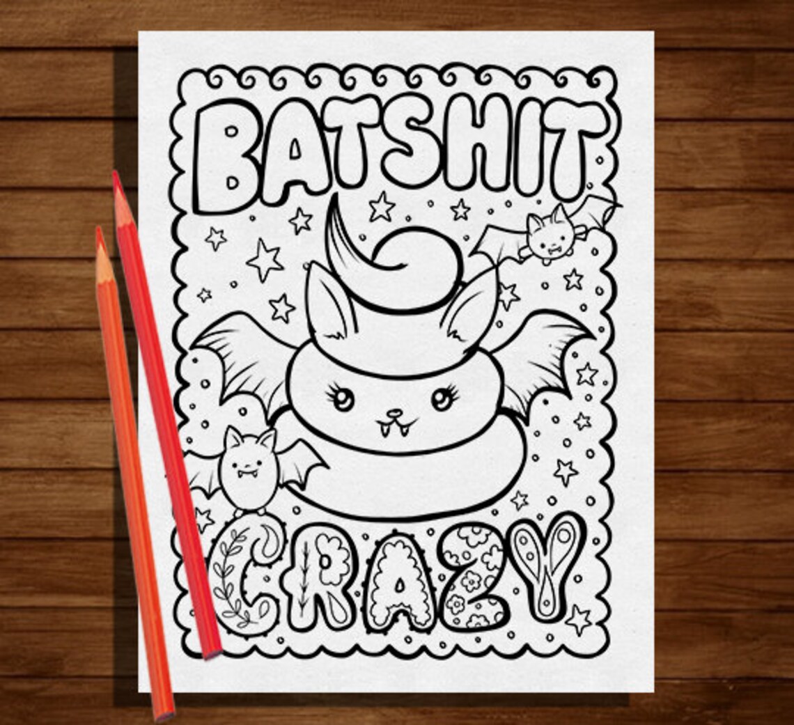 Sweary Coloring Page Swearing Coloring Pages Sweary | Etsy