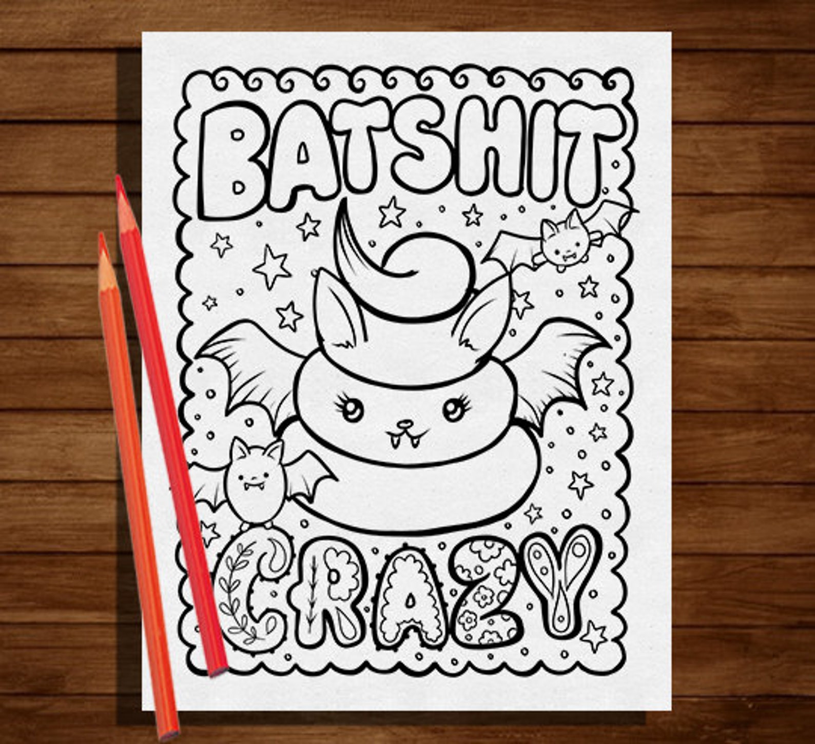 Sweary Coloring Page Swearing Coloring Pages Sweary | Etsy