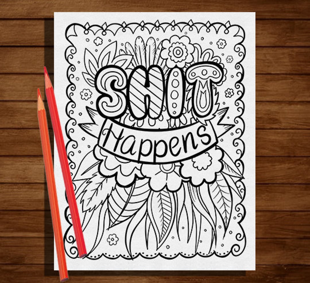 Sweary Coloring Page , Swearing Coloring Pages, Sweary Coloring Book ...