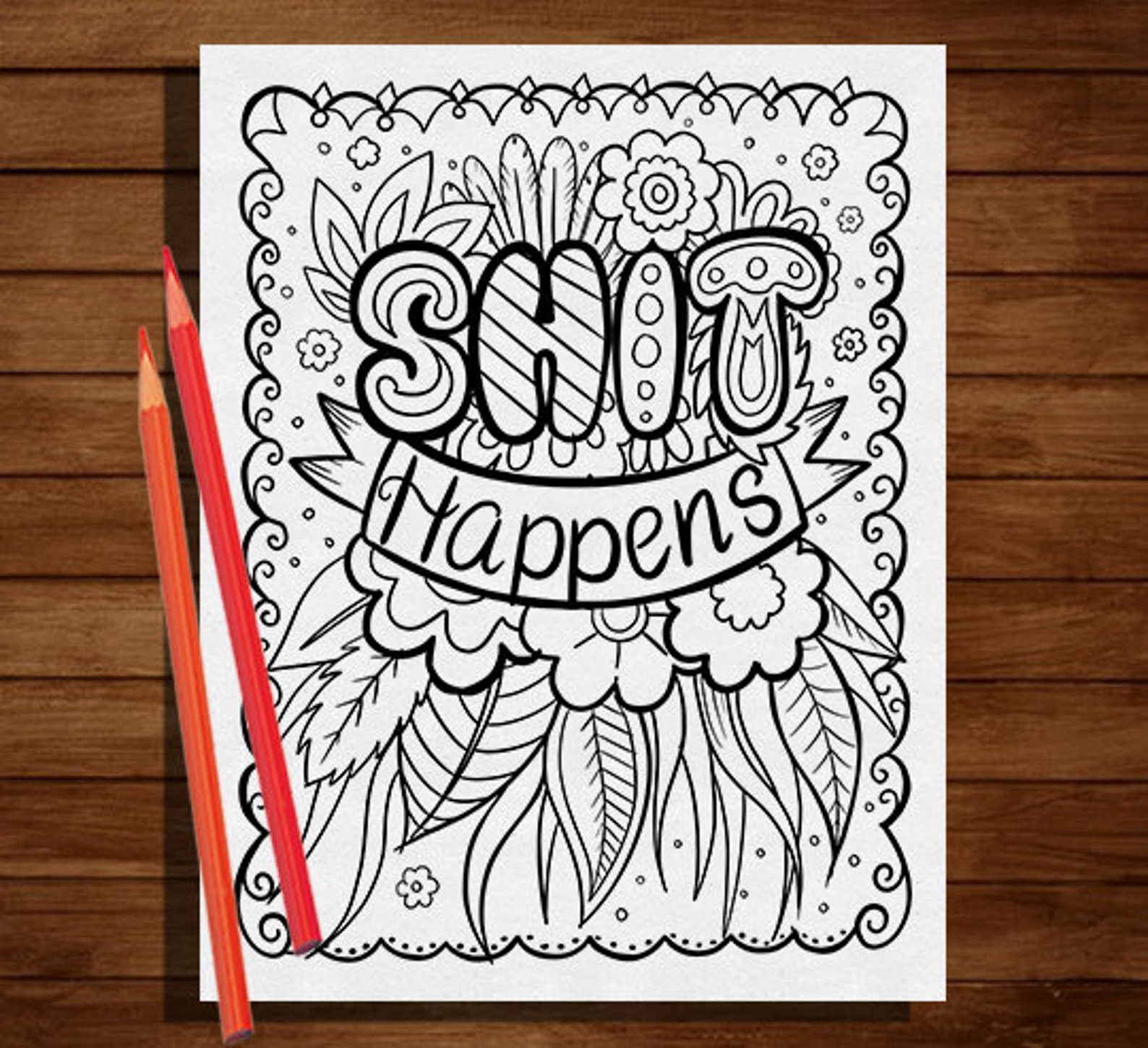 Sweary Coloring Page Swearing Coloring Pages Sweary - Etsy