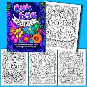 Break up Coloring Book, Break up Care Package, Break Up, Break up Coloring, Coloring Book for ...