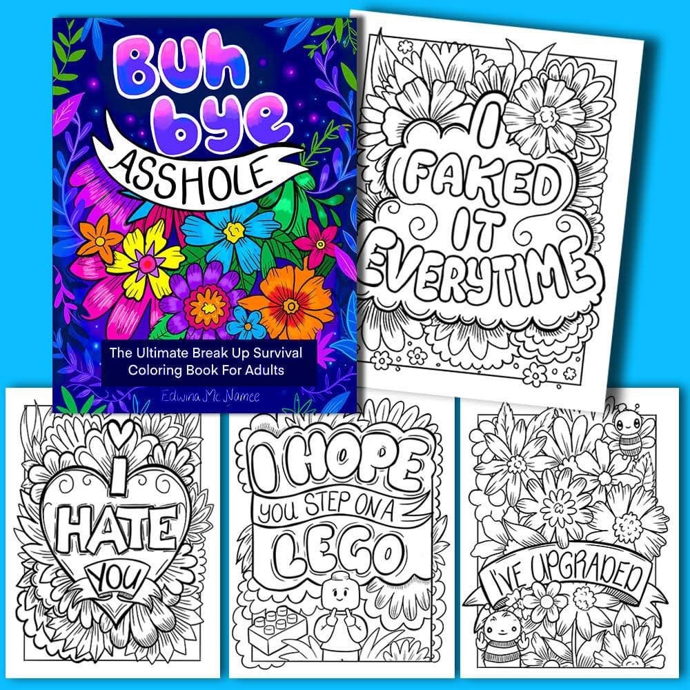 Break up Coloring Book, Break up Care Package, Break Up, Break up ...