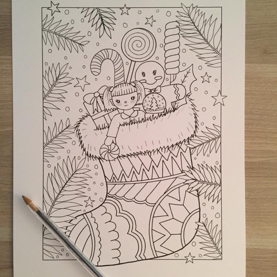 Christmas Coloring Page Xmas Coloring Page, CHRISTMAS Coloring Page ...