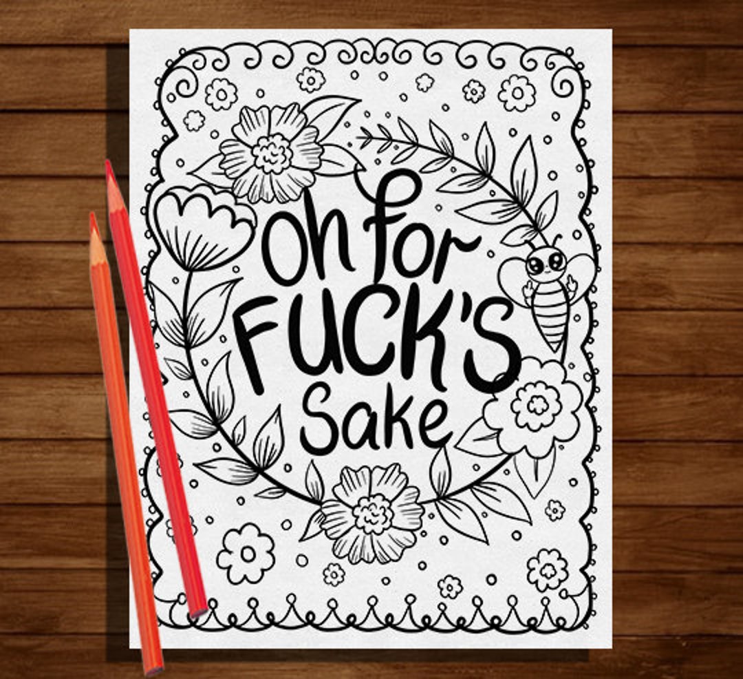 Sweary Coloring Page , Swearing Coloring Pages, Sweary Coloring Book ...