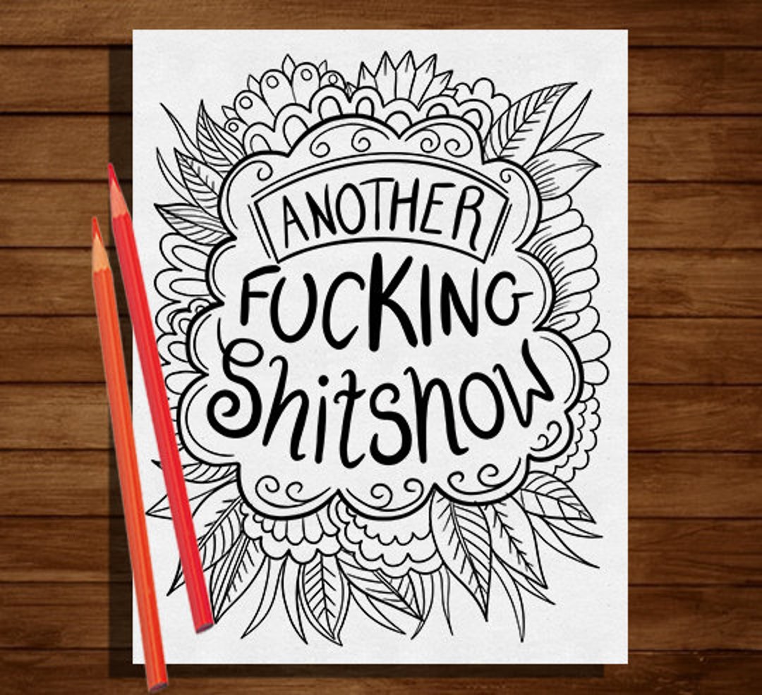 Sweary Coloring Page , Swearing Coloring Pages, Sweary Coloring Book ...