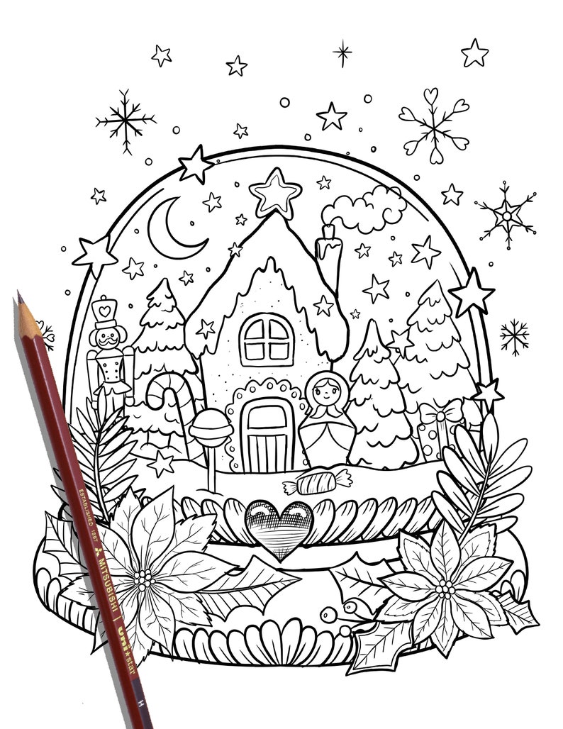 Christmas Coloring Page Xmas Coloring Page, CHRISTMAS Coloring Page ...