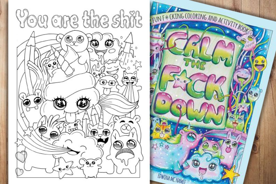 You Are the Shit Coloring Page,sweary Coloring Book Digital Download ...